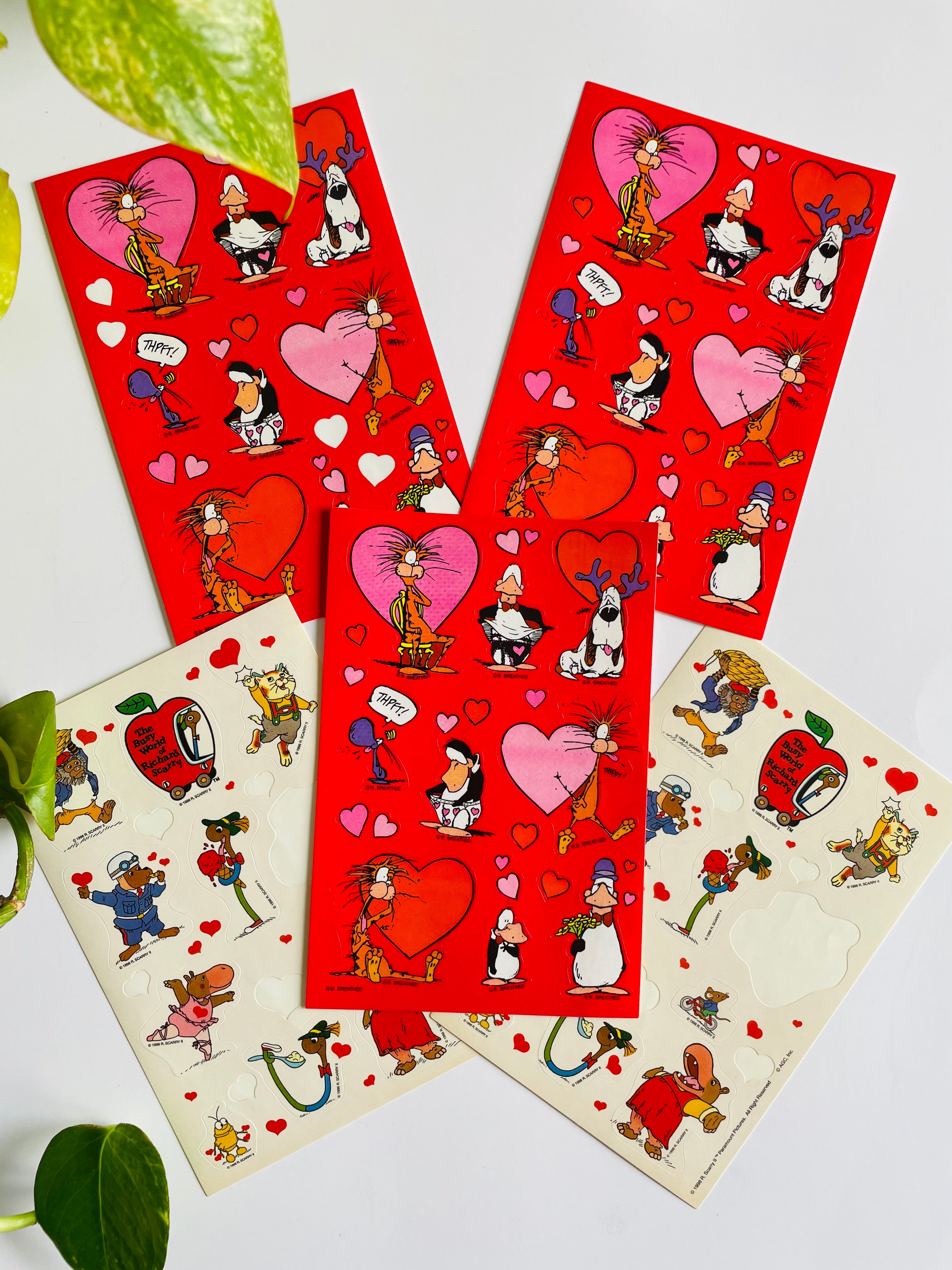 Vintage Collection of Cartoon Character Sticker Sheets - Opus & Bill B ...